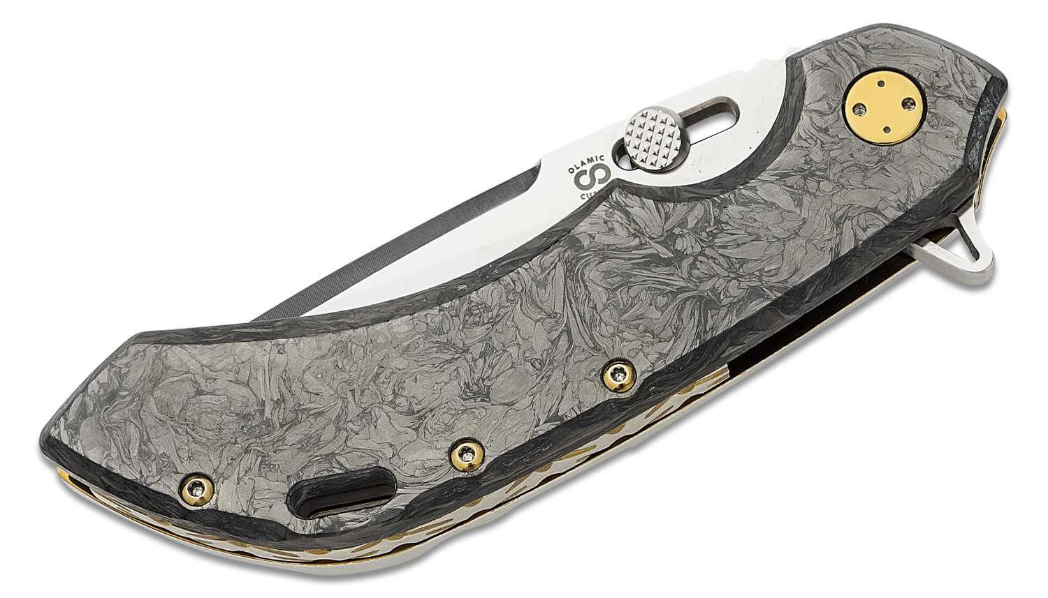 Olamic Cutlery Mid-Tech Wayfarer 247 Flipper Knife 3.45" CPM-S90V Satin Purist Blade, Dark ...