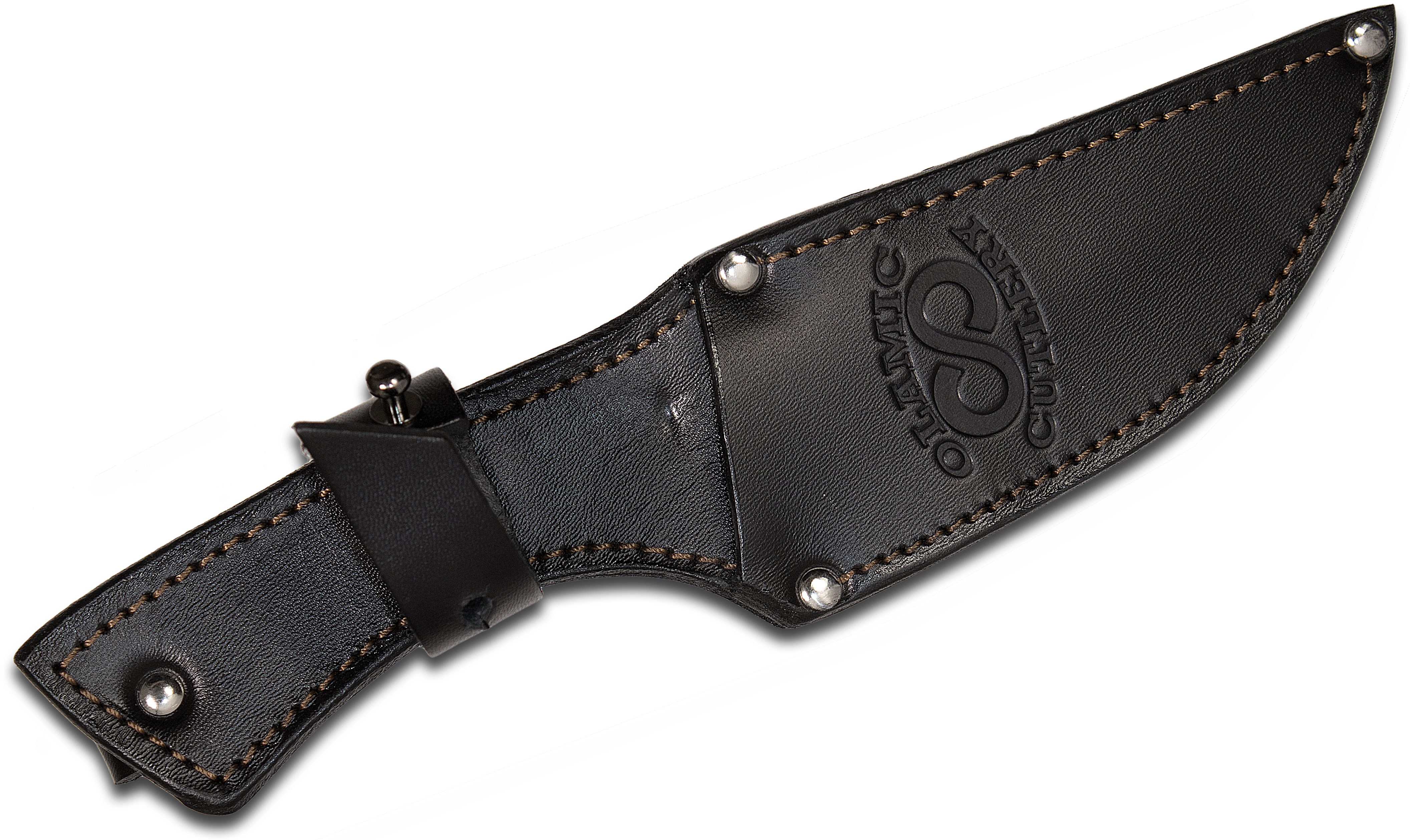 Olamic Cutlery Custom Nero Fixed 4.625" Saturn's Rings Damascus Blade ...