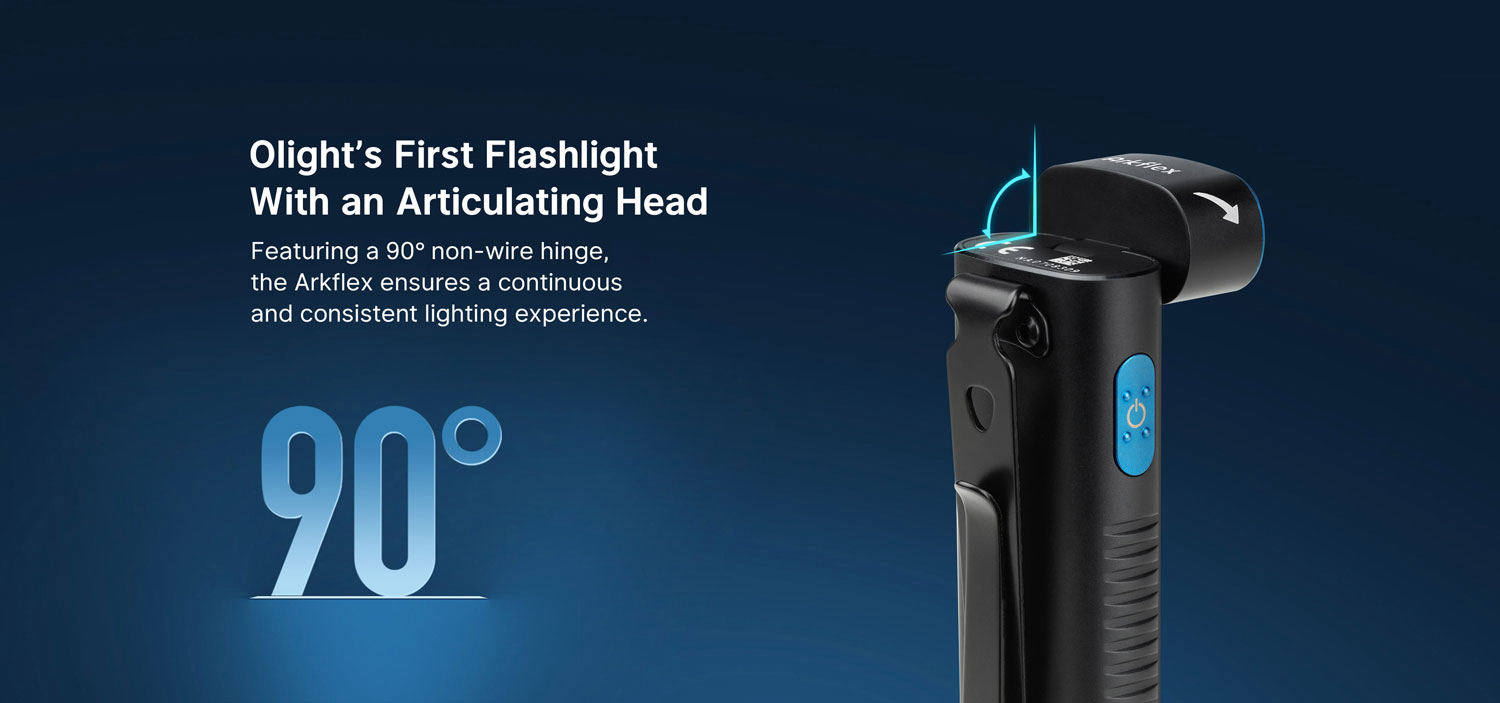 Olight Arkflex Limited Edition Rechargeable LED Right-Angle Flashlight ...