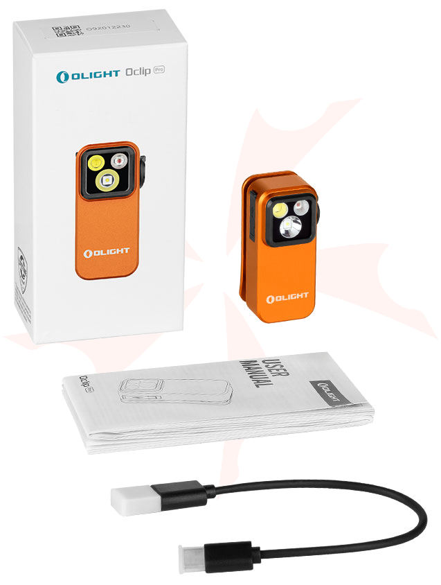 Olight Oclip Pro Clip Light, Orange, 500 Max Lumens - KnifeCenter ...
