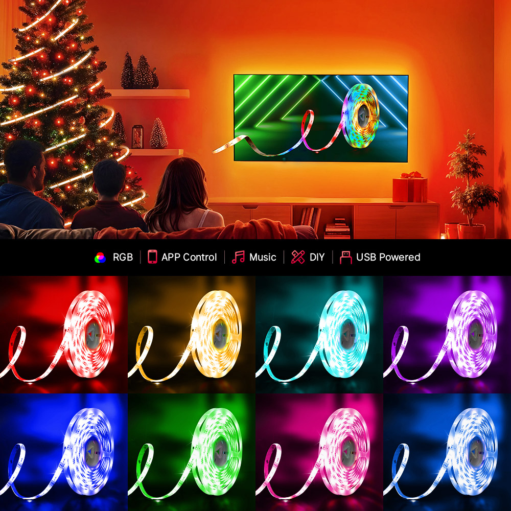 Olight Ostrip Smart RGB LED Strip Light with App Control, 16.4 ft ...