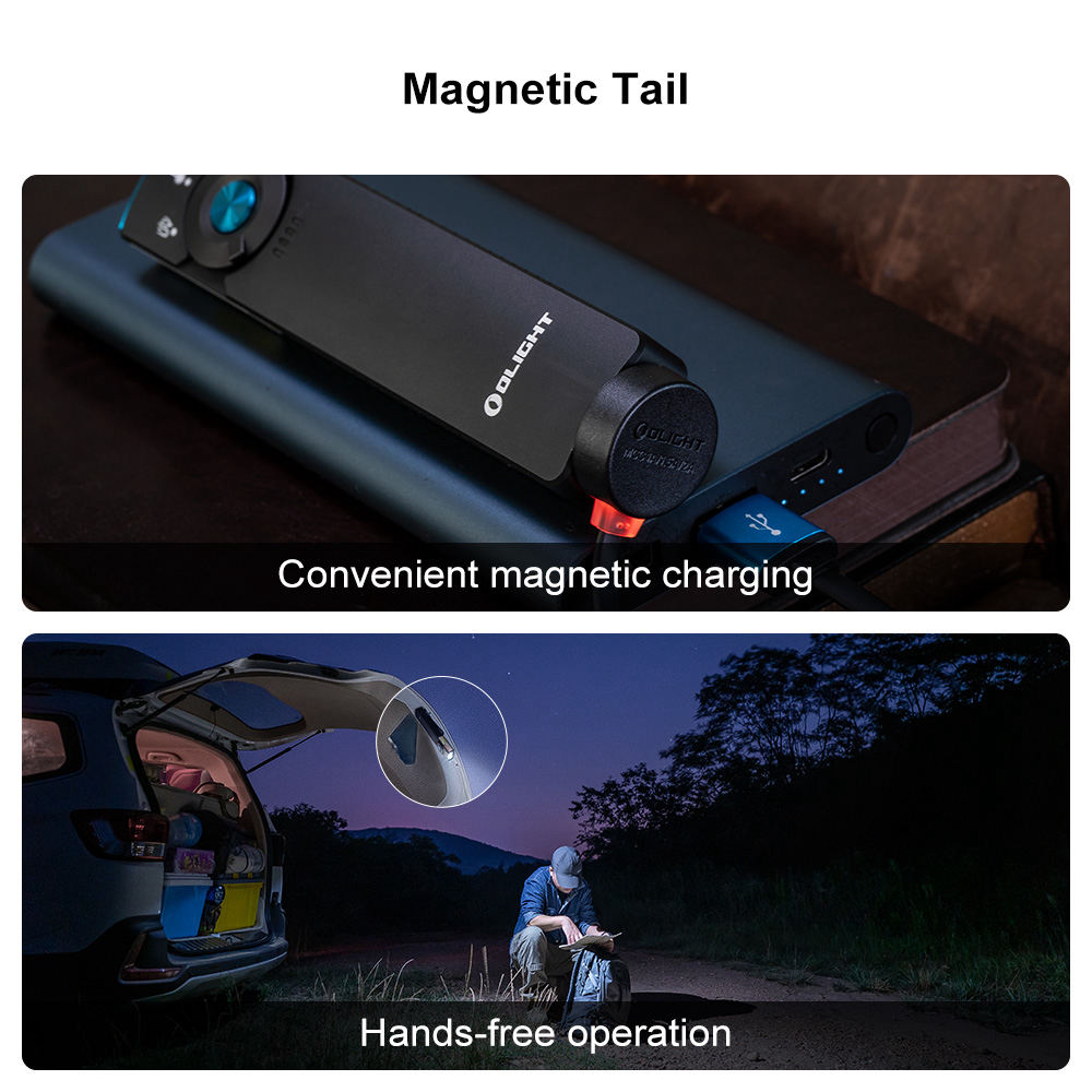 Olight Arkfeld Pro Rechargeable Cool White LED Flat Flashlight, OD ...