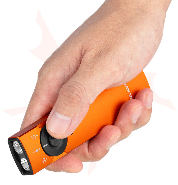 Olight Arkfeld Pro Rechargeable Cool White LED Flat Flashlight, Orange ...