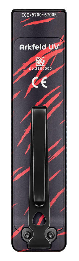 Olight Arkfeld UV Rechargeable Dual Light LED Flat Flashlight, Black ...