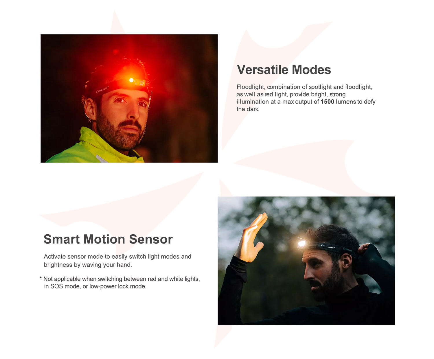 Olight Array 2 PRO USB-C Rechargeable LED Running Headlamp/Flashlight ...