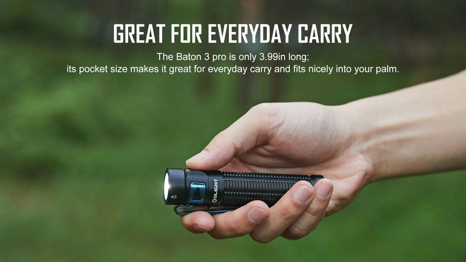 Olight Baton 3 Pro Rechargeable LED Flashlight, Purple, Neutral White ...