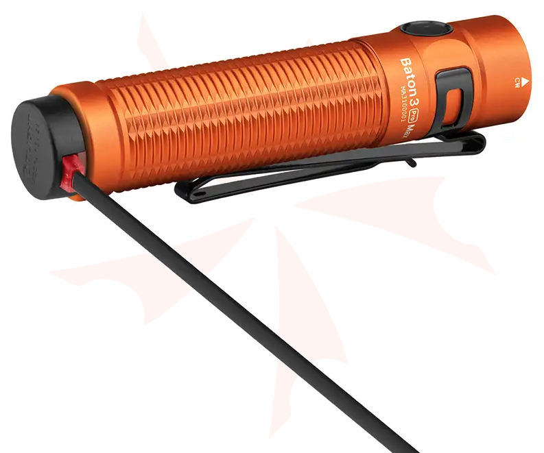 Olight Baton 3 Pro Max Rechargeable Cool White LED Flashlight, Orange ...