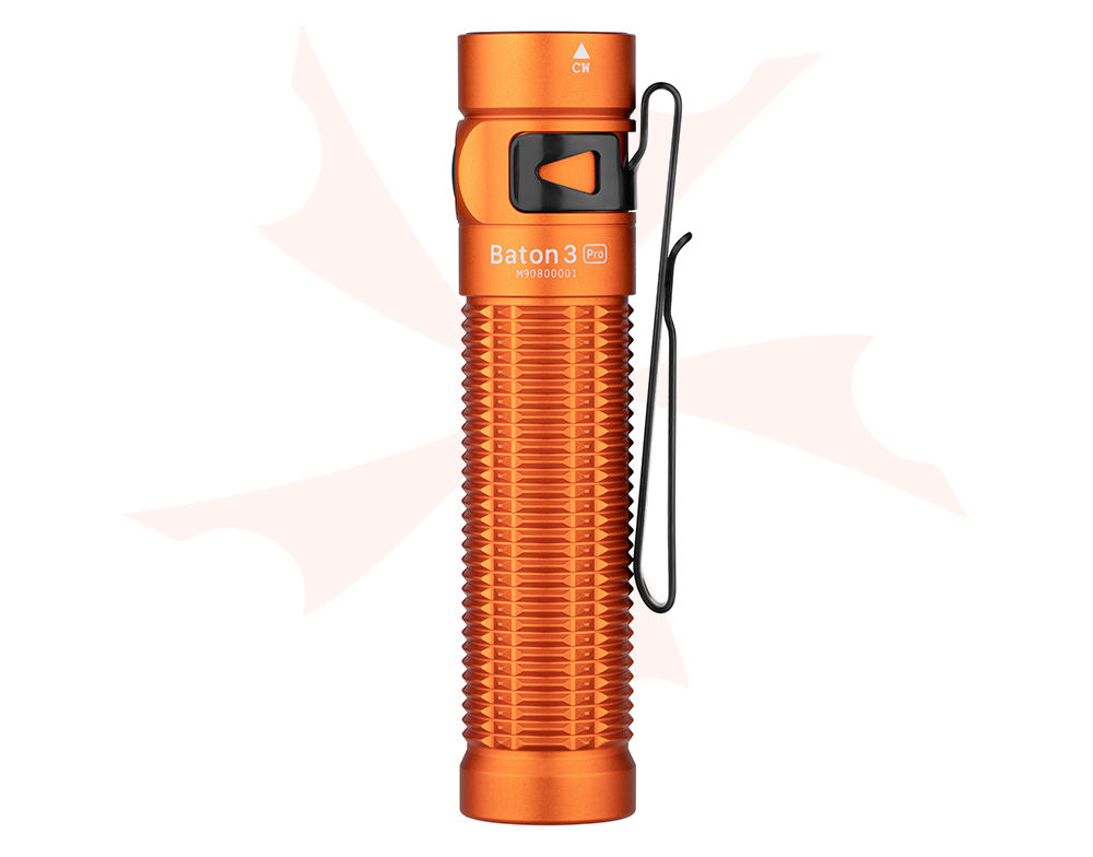 Olight Baton 3 Pro Rechargeable LED Flashlight, Orange, Cool White ...
