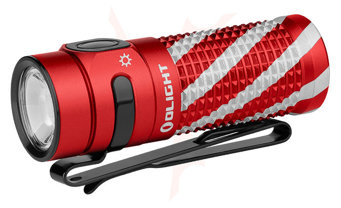 Olight Baton 4 Limited Edition Rechargeable LED Flashlight, Candy Cane ...