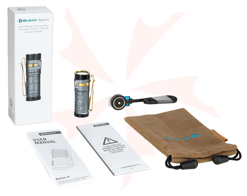 Olight Baton 4 Rechargeable LED Flashlight, Fighter Pilot, 1300 Max ...