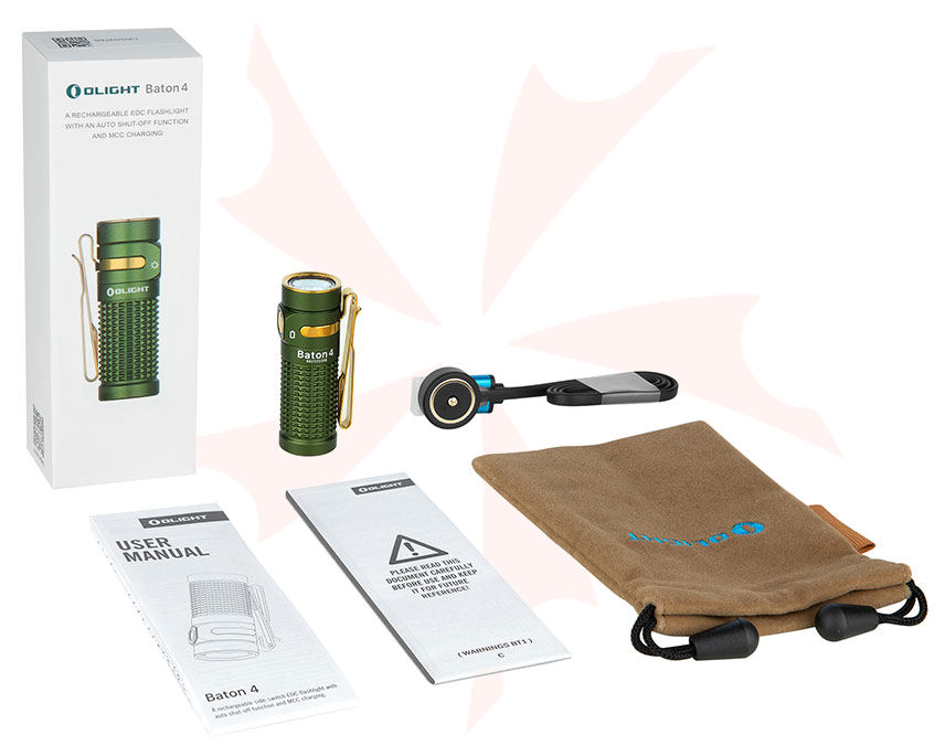 Olight Baton 4 Rechargeable LED Flashlight, OD Green, 1300 Max Lumens ...