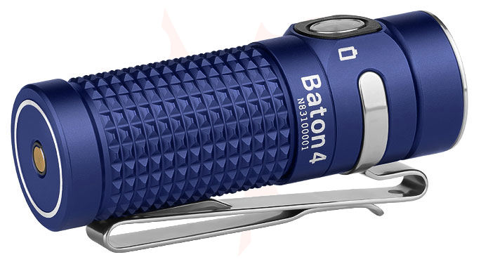 Olight Baton 4 Rechargeable LED Flashlight, Regal Blue, 1300 Max Lumens ...