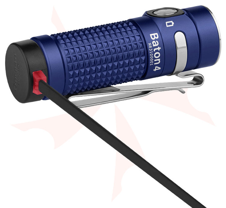 Olight Baton 4 Rechargeable LED Flashlight, Regal Blue, 1300 Max Lumens ...