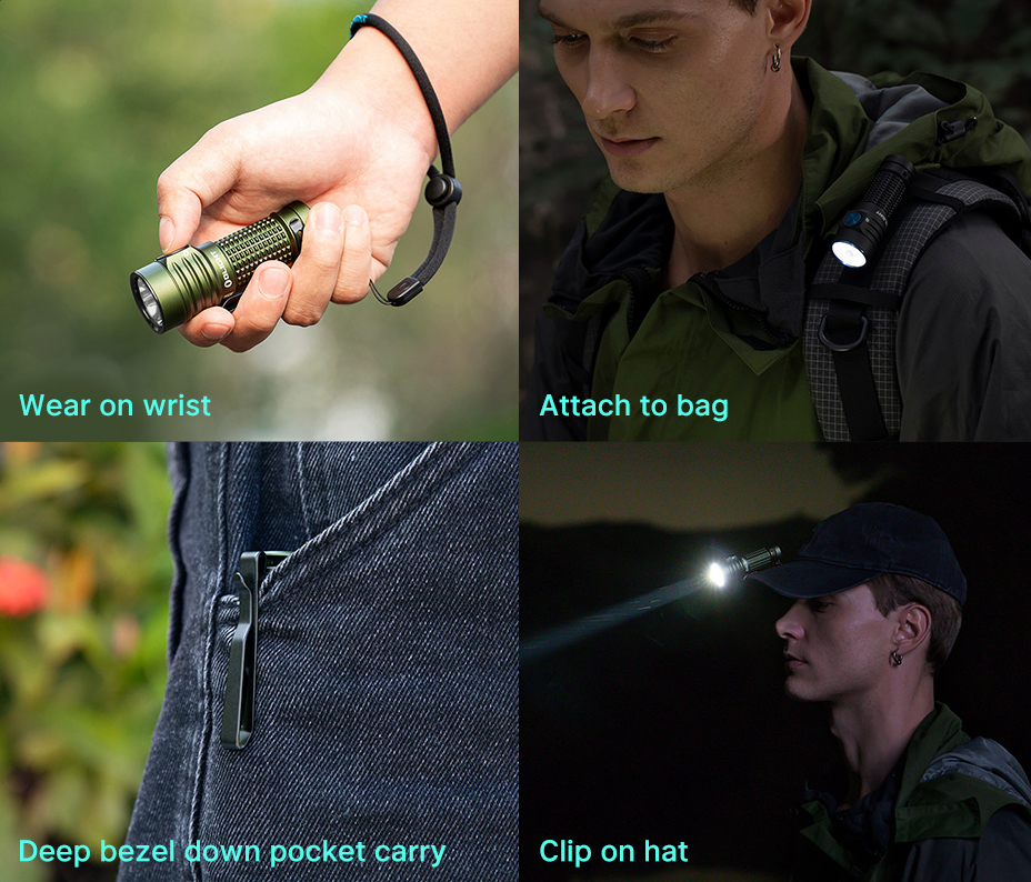 Olight Baton Turbo Rechargeable LED Flashlight, OD Green, 1000 Max ...
