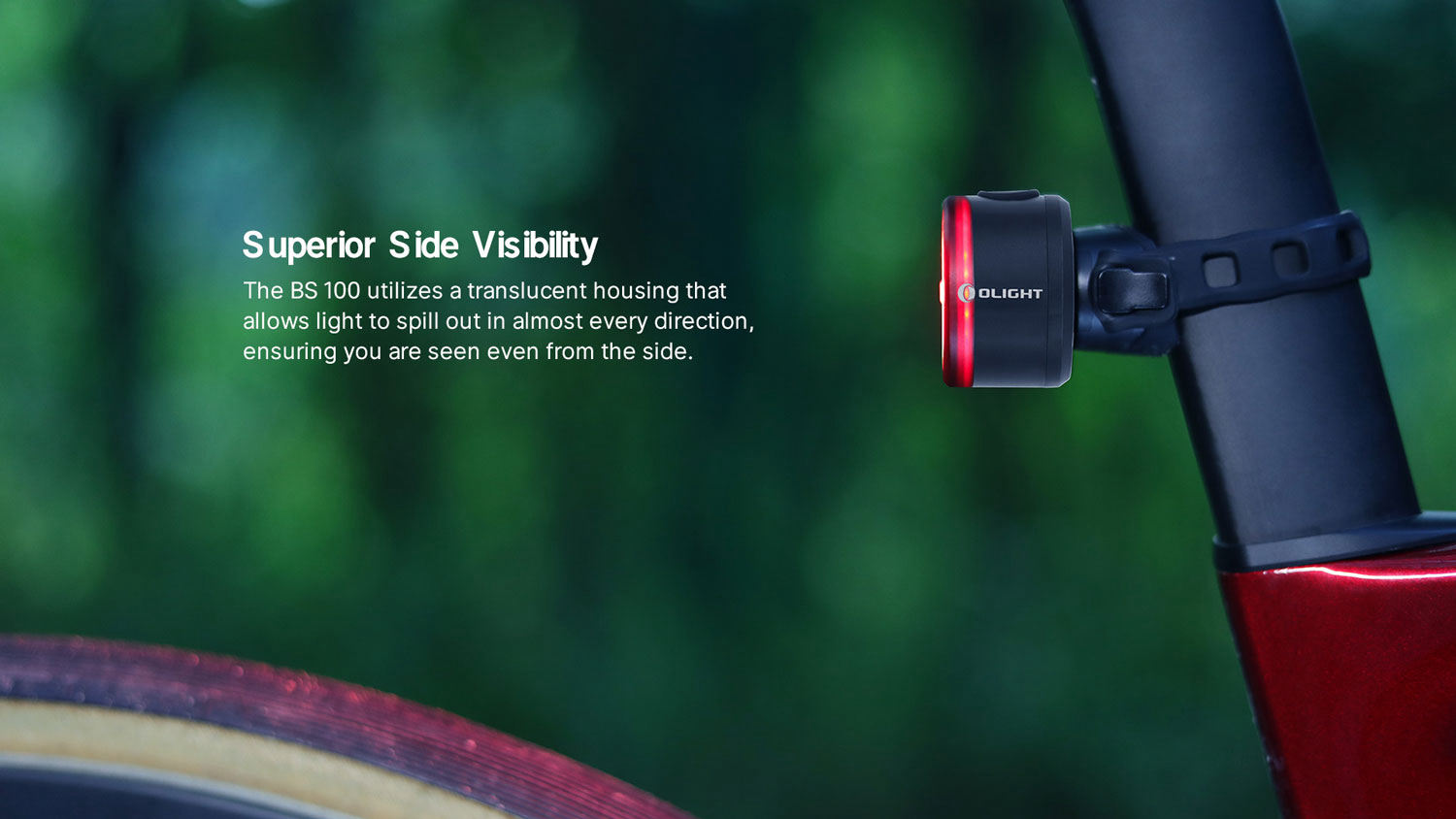 Olight BS100 Rechargeable LED Bike Tail Light, 100 Max Lumens ...