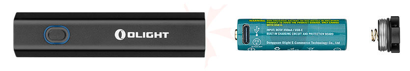 Olight Diffuse Compact Rechargeable LED Flashlight, Black, 700 Max ...