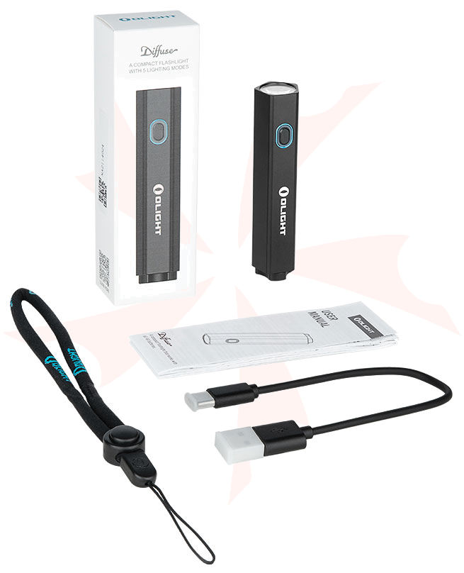 Olight Diffuse Compact Rechargeable LED Flashlight, Black, 700 Max ...