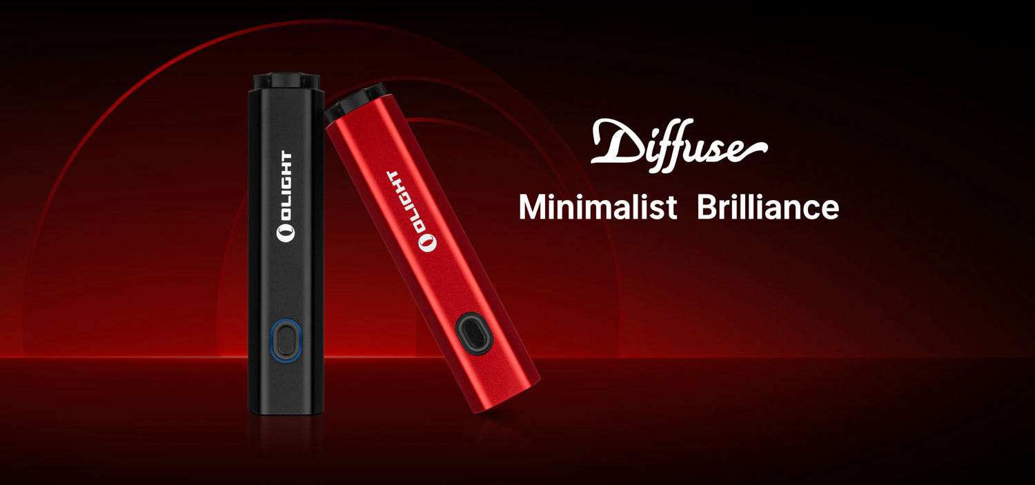 Olight Diffuse Compact Rechargeable LED Flashlight, Red, 700 Max Lumens ...