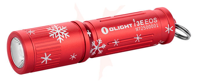 Olight i3E EOS Keychain LED Flashlight, Snow Red, 90 Max Lumens (1 x ...