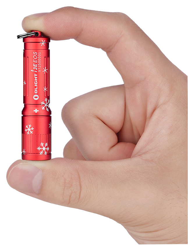Olight i3E EOS Keychain LED Flashlight, Snow Red, 90 Max Lumens (1 x ...