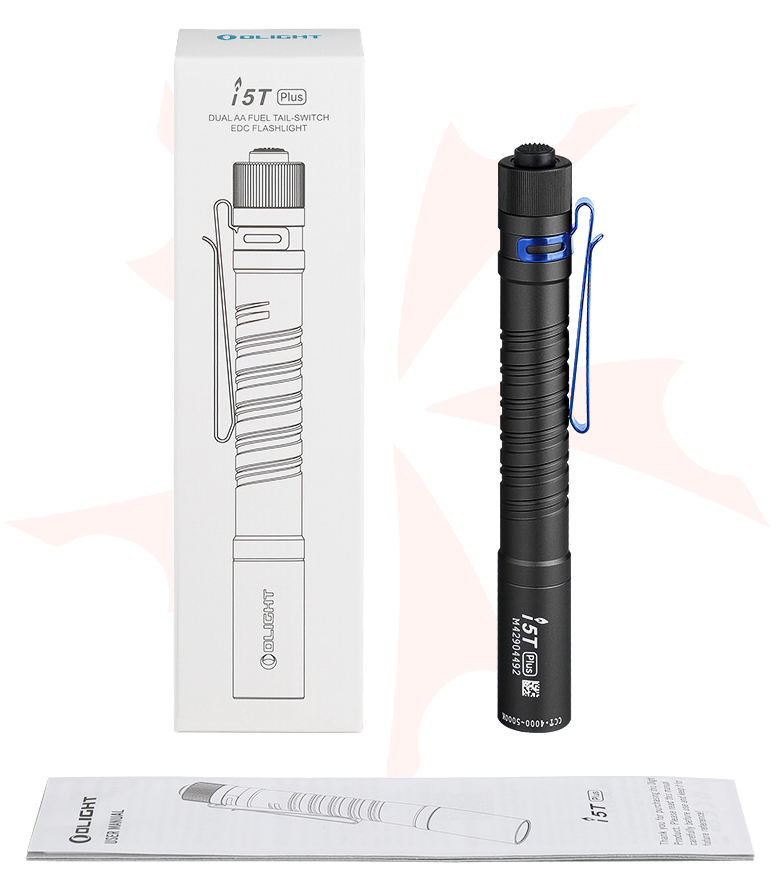 Olight i5T Plus Cool White EDC LED Flashlight, Black, 550 Max Lumens (2 x AA) - KnifeCenter ...