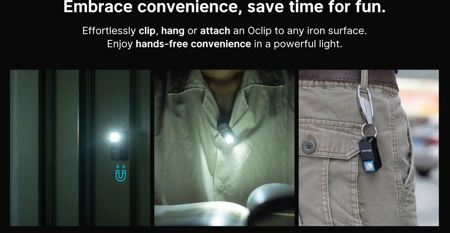 Olight Oclip Clip Light, Black, 300 Max Lumens - KnifeCenter - OLIGHT ...