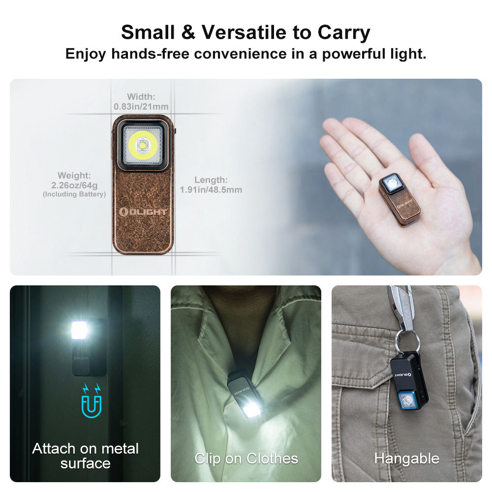 Olight Oclip Clip Light, Copper, 300 Max Lumens - KnifeCenter - OLIGHT ...