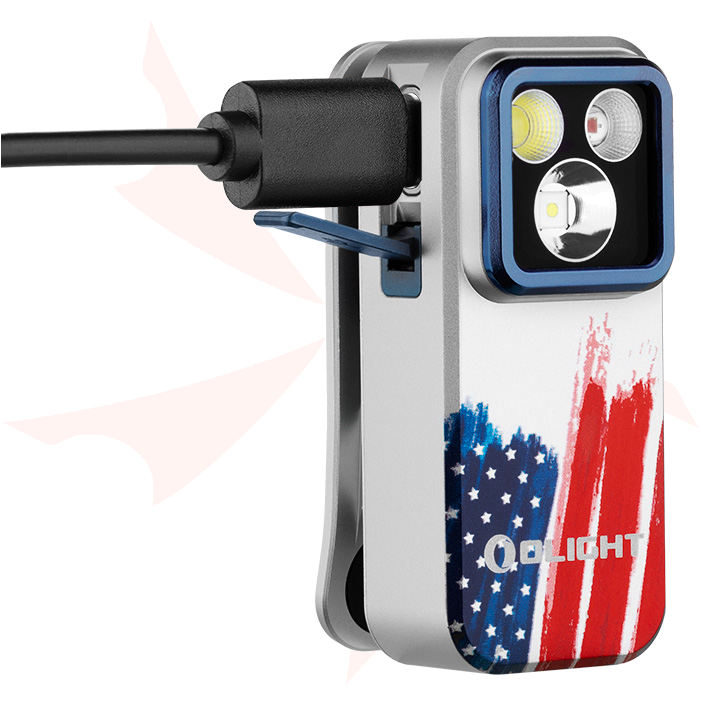 Olight Oclip Pro Clip Light, Stars & Stripes Edition, 500 Max Lumens ...