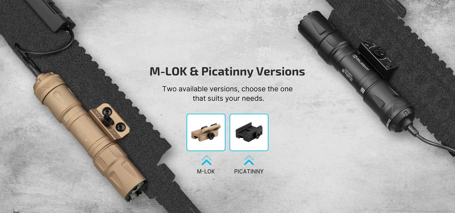 Olight Odin S M-LOK Rechargeable Tactical LED Weaponlight, Matte Black ...