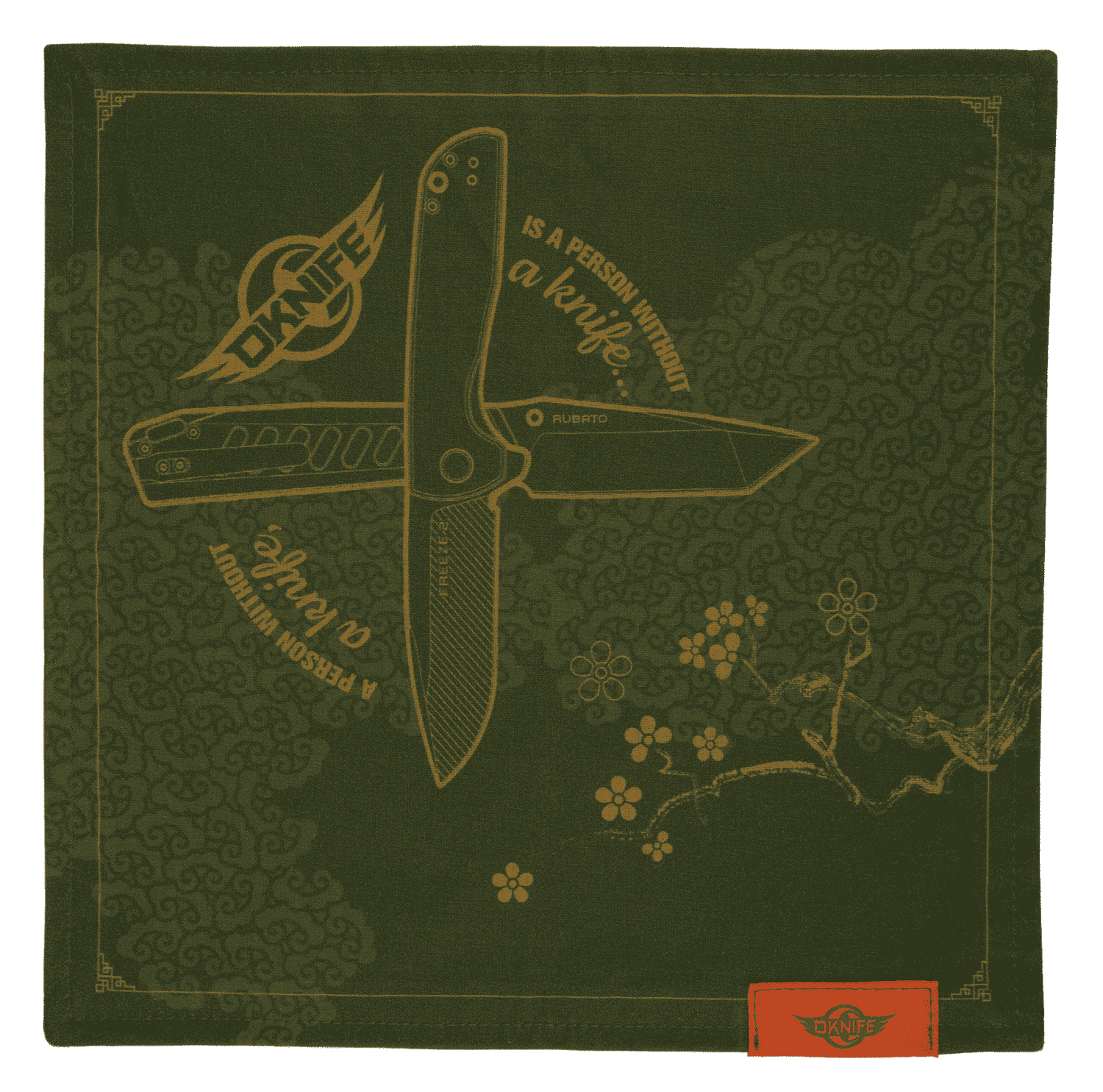 Oknife OHanks K1 Green Handkerchief, 10" x 10" - KnifeCenter - OLIGHT ...