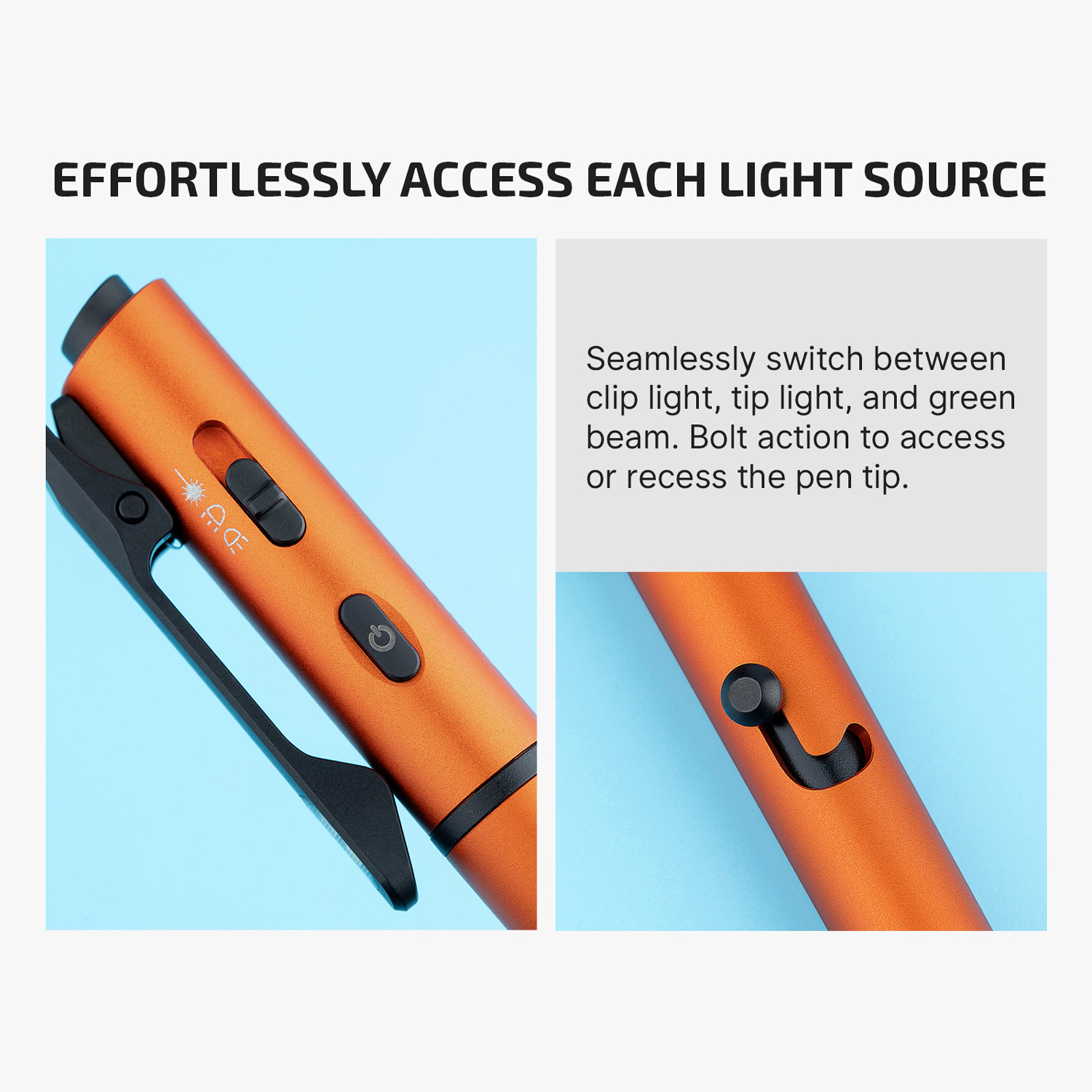 Olight O'Pen 3 Pen with Integrated LED Flashlight and Green Laser ...