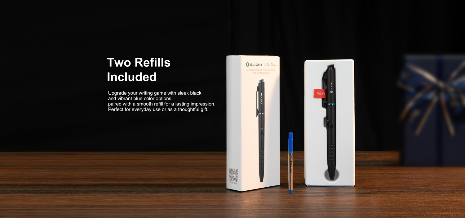 Olight O'Pen Glow Pen with Integrated LED Flashlight and Charging Base ...