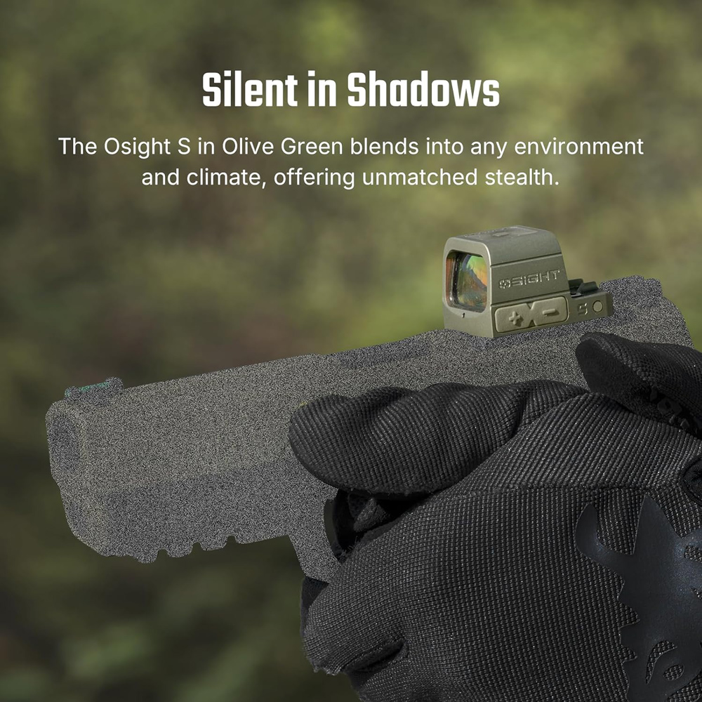 Olight Osight S Olive Green Rechargeable Optic, Red Reticle, 2 MOA Dot ...