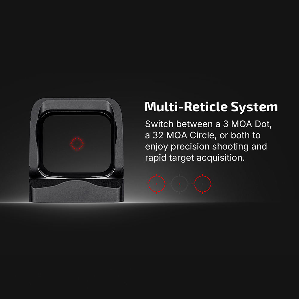 Olight Osight X Rechargeable Optic, Red Reticle, 3 MOA Dot and 32 MOA ...