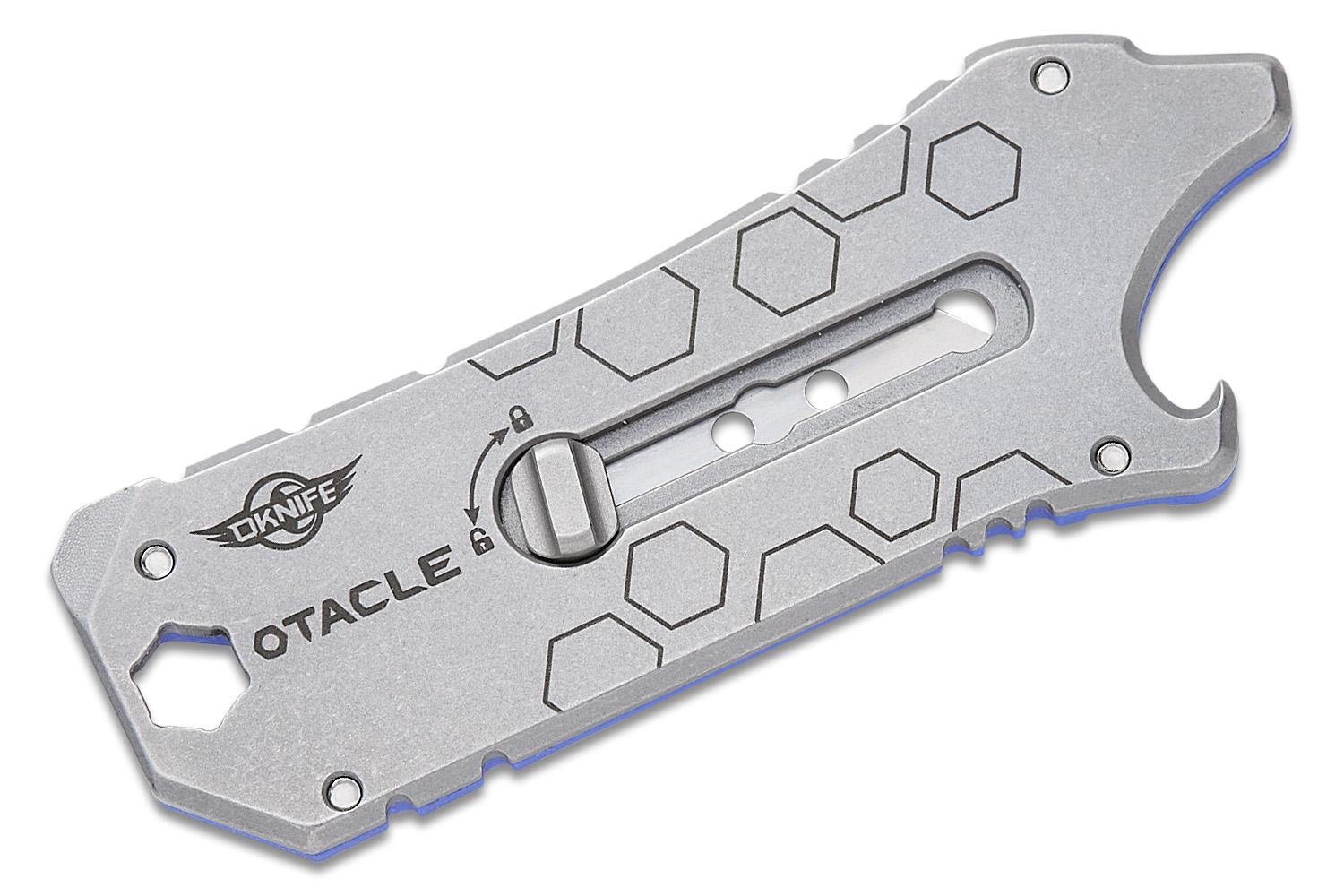 Olight Oknife Otacle Utility Knife 3.38" Closed, SK2 Blade, Blue G10 ...