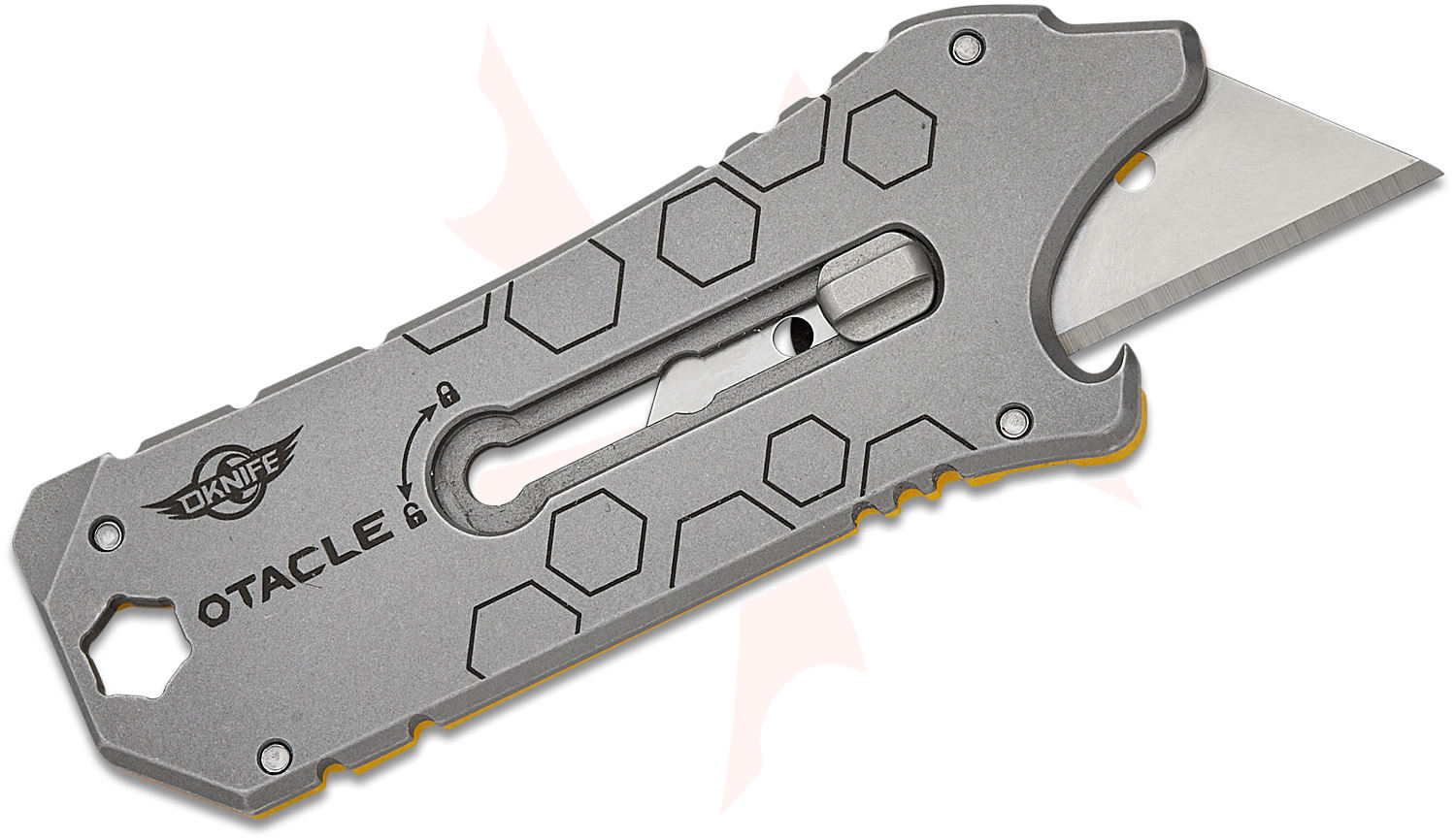 Olight Oknife Otacle Utility Knife 3.38" Closed, SK2 Blade, Yellow G10 ...