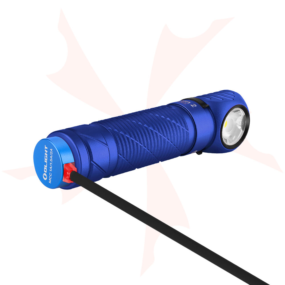 Olight Perun 2 Blue Right-Angle Rechargeable LED Flashlight with ...