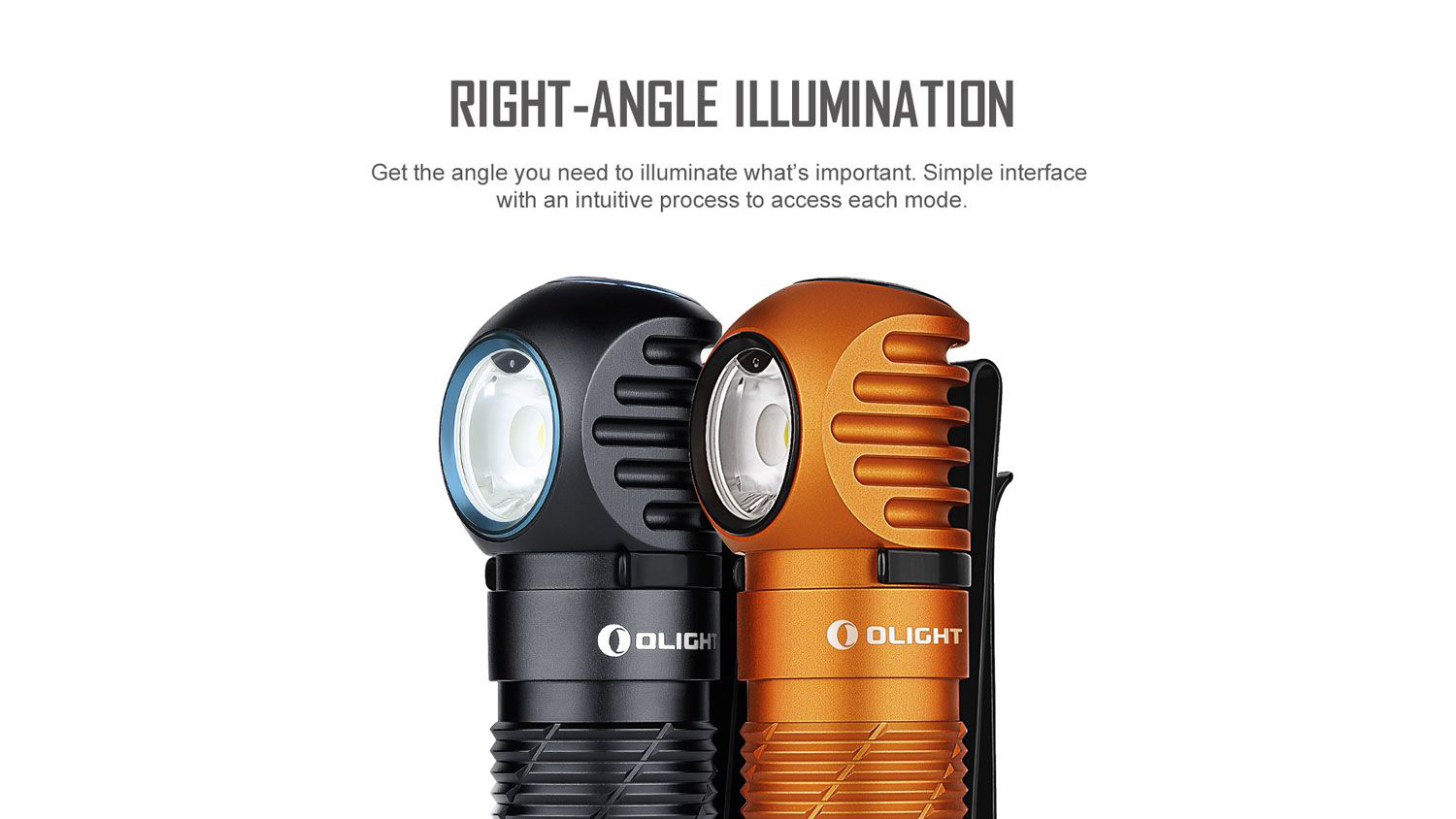 Olight Perun 2 Blue Right-Angle Rechargeable LED Flashlight with ...