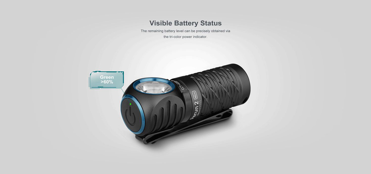 Olight Perun 2 Mini Blue Right-Angle Rechargeable Cool White LED ...