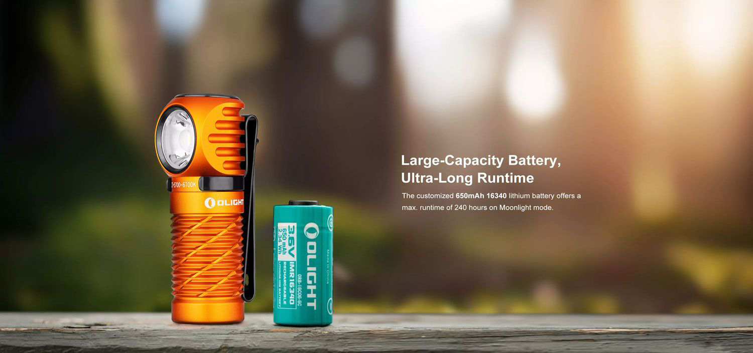 Olight Perun 2 Mini Blue Right-Angle Rechargeable Cool White LED ...