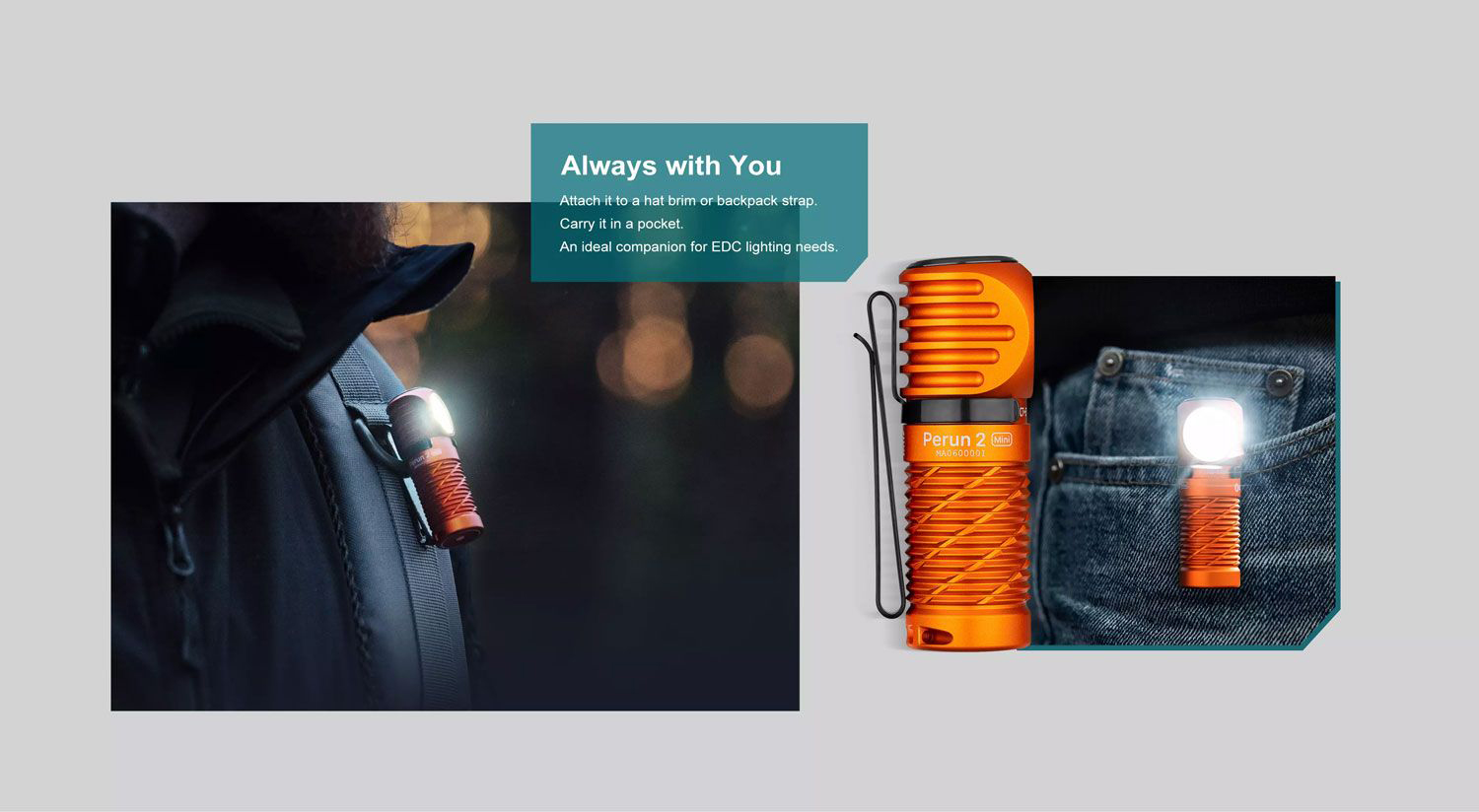 Olight Perun 2 Mini Blue Right-Angle Rechargeable Cool White LED ...