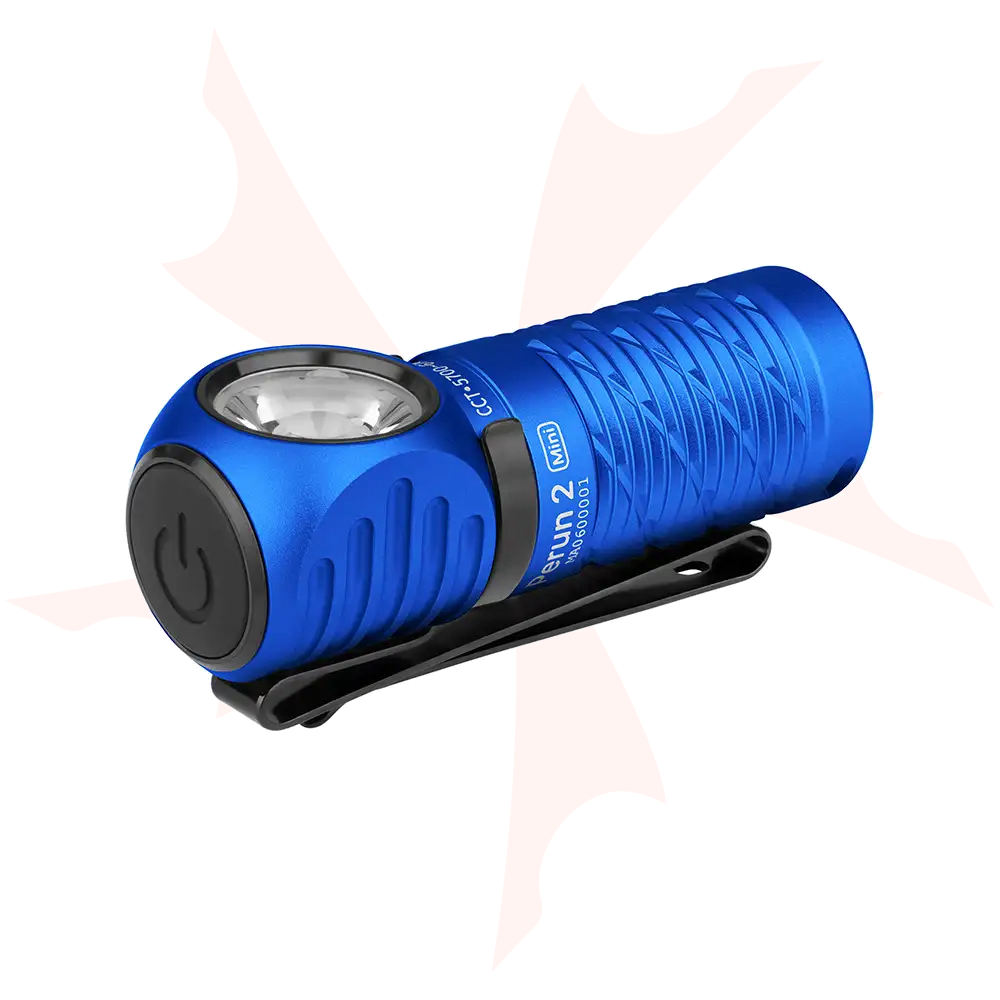 Olight Perun 2 Mini Blue Right-Angle Rechargeable Cool White LED ...