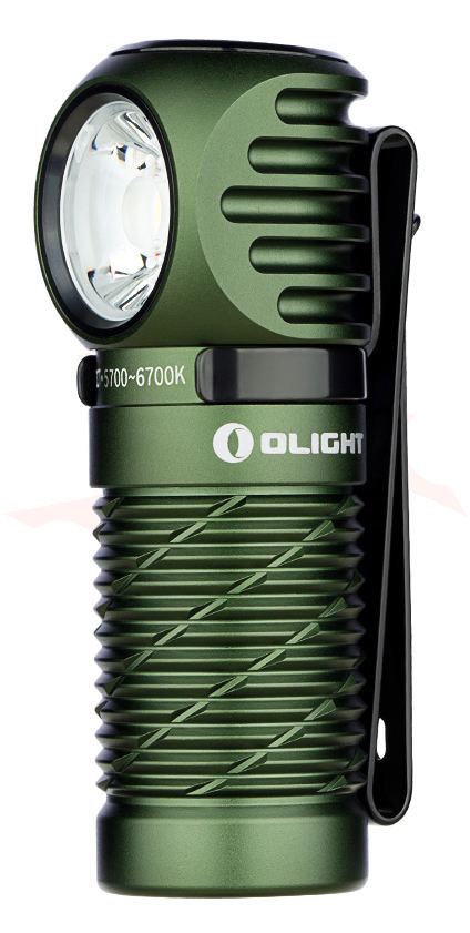Olight Perun 2 Mini OD Green Right-Angle Rechargeable LED Flashlight ...