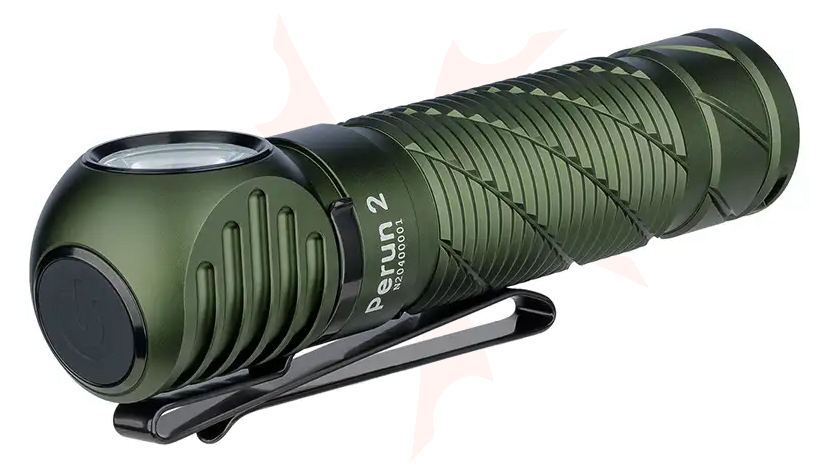 Olight Perun 2 OD Green Right-Angle Rechargeable LED Flashlight with ...