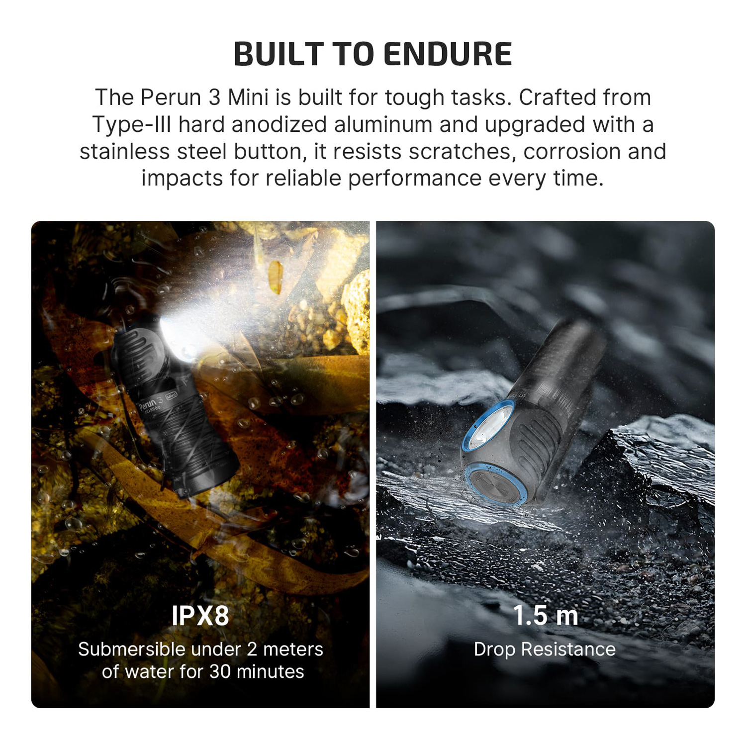 Olight Perun 3 Mini HCRI Neutral White Right-Angle Rechargeable LED ...