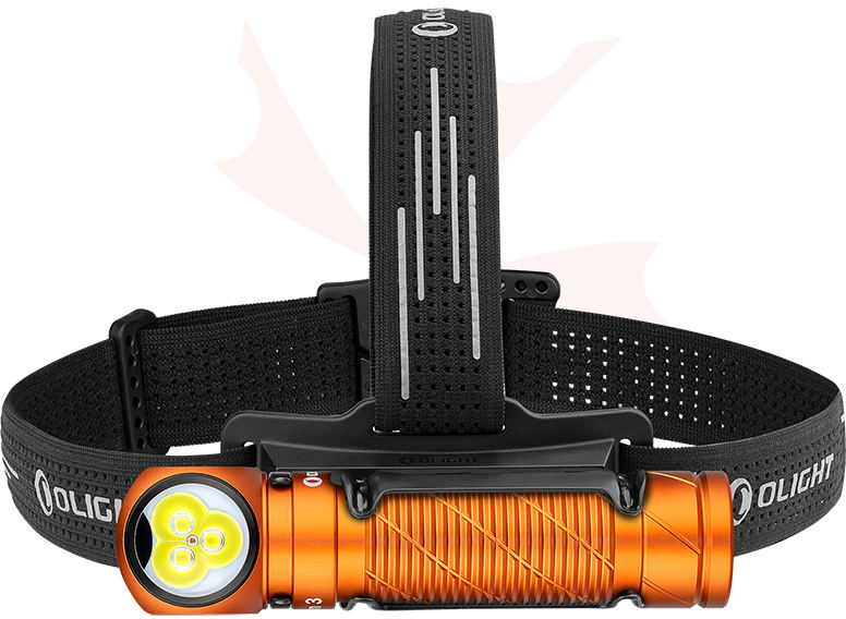 Olight Perun 3 Orange Right-Angle Rechargeable LED Flashlight with ...
