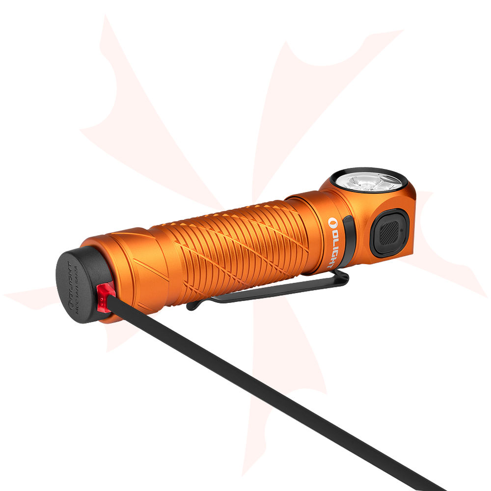 Olight Perun 3 Orange Right-Angle Rechargeable LED Flashlight with ...