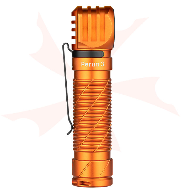Olight Perun 3 Orange Right-Angle Rechargeable LED Flashlight with ...