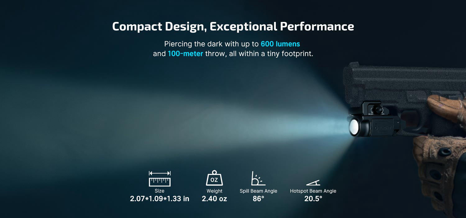 Olight PL-Mini 3 Valkyrie Rechargeable LED Rail Mounted Weaponlight ...