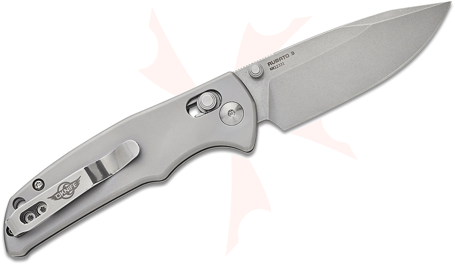 Olight Oknife Rubato 3 Rail Lock Folding Knife 2.96" Stonewashed Drop ...